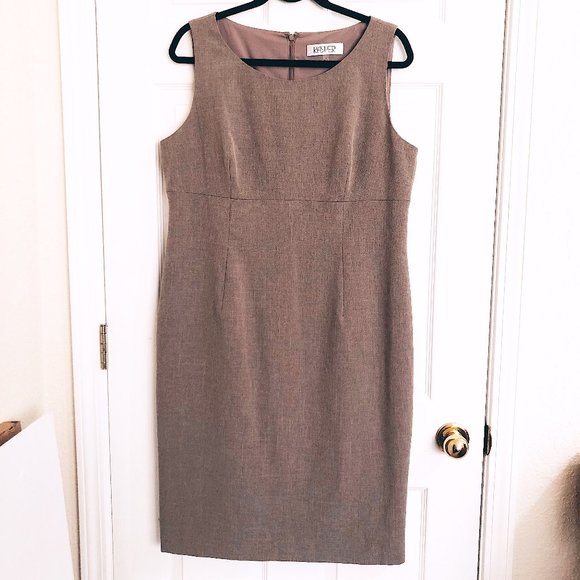 Kasper | Dresses | Kasper Tan Taupe Work Sheath Dress Size 4 | Poshmark
